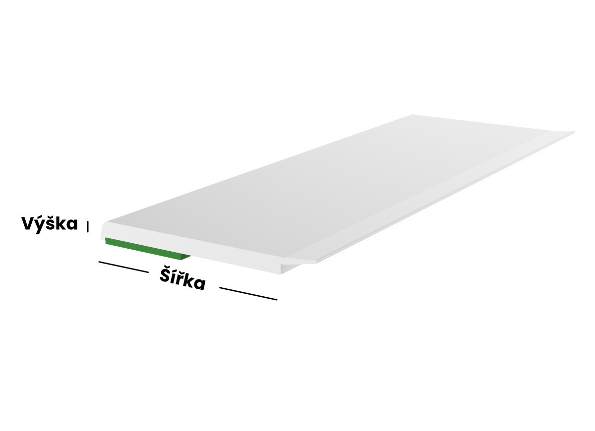 Samolepicí PVC lišta 60 x 1,5 mm s praporkem bílá – role 50 m | Koma ...